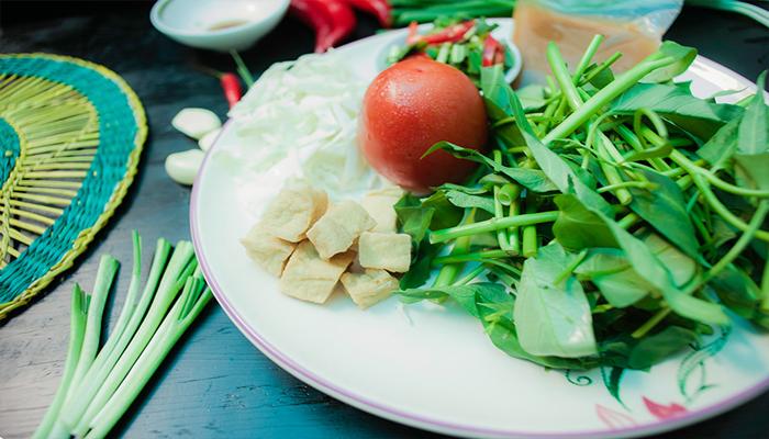 Món chay canh chua rau muống thanh đạm cho bữa tối - Món Chay - Quán chay